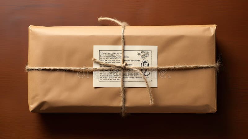 Delivery Package with Label Stock Illustration - Illustration of ...