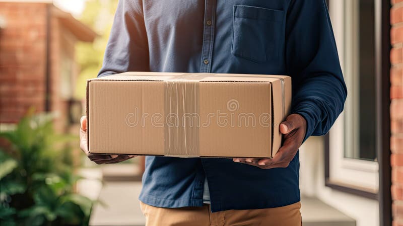 Delivery package receiving stock illustration. Illustration of shipment ...