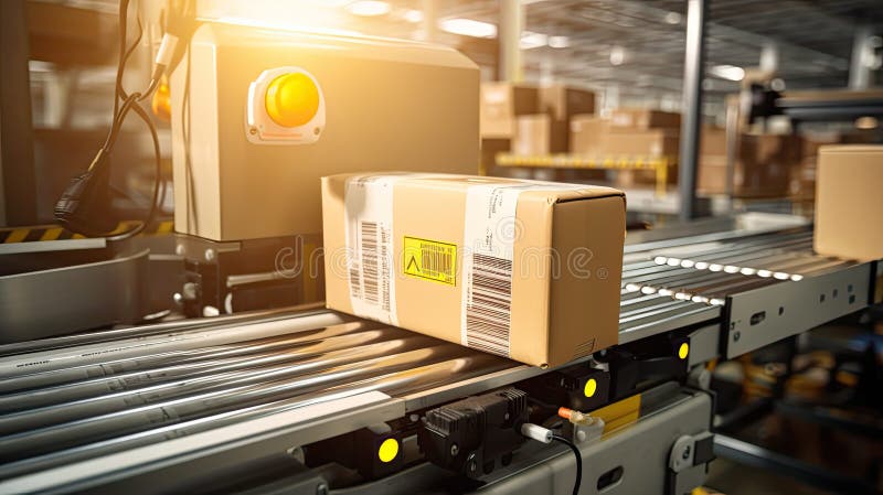 Delivery package scan stock illustration. Illustration of system ...