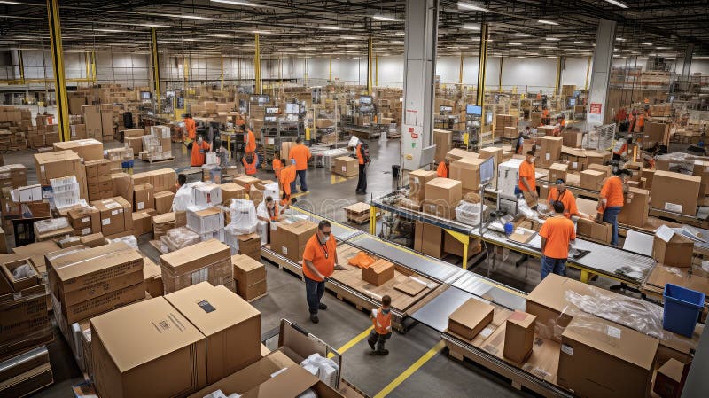 Delivery package sorting stock illustration. Illustration of handling ...