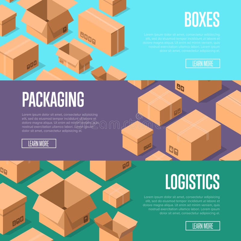 Delivery Packaging and Logistics Advertising Stock Vector ...