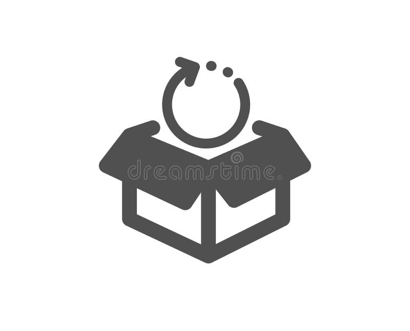 Return Package Icon. Delivery Parcel Sign. Cargo Goods Box. Vector ...