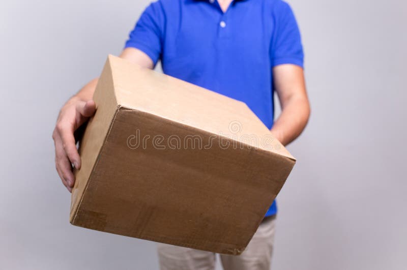 Delivery of Parcels by Courier To the Address Stock Image - Image of ...