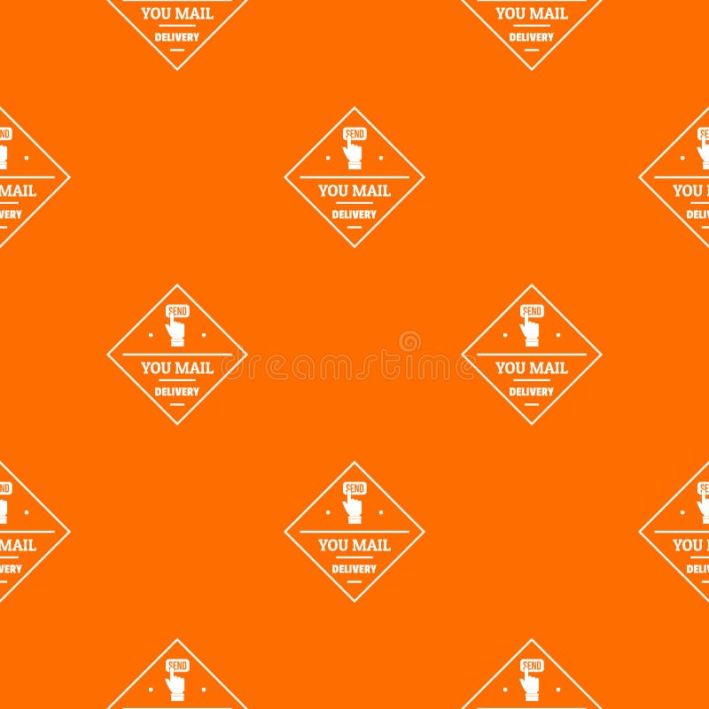 Delivery Pattern Vector Orange Stock Vector - Illustration of fast ...