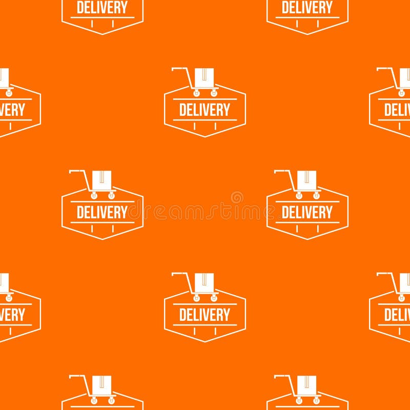 Delivery Pattern Vector Orange Stock Vector - Illustration of discount ...