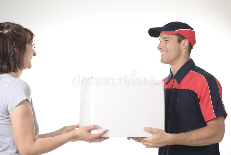 Delivery Person Delivering Packages Stock Photo - Image of delivery ...