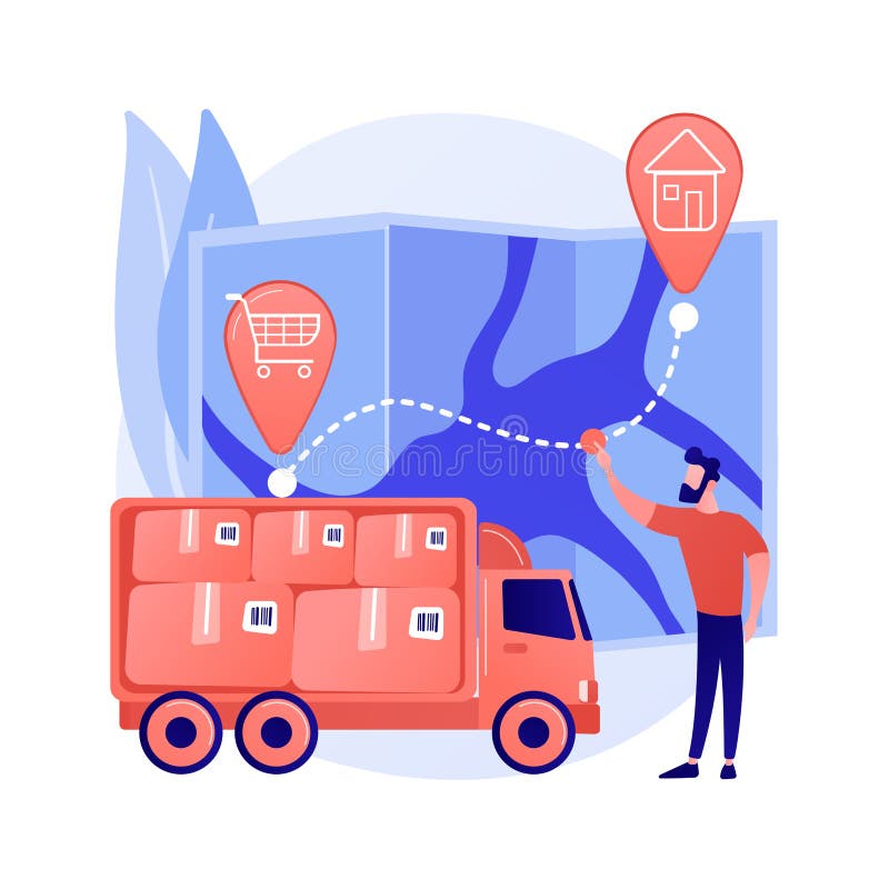 Delivery Point Abstract Concept Vector Illustration Stock Vector ...