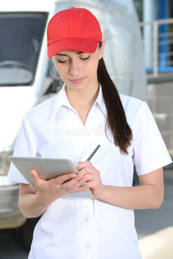 Delivery stock photo. Image of cheerful, occupation, courier - 44746552