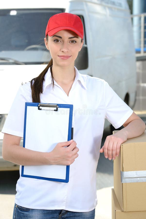 Delivery stock image. Image of cardboard, clipboard, isolated - 44746585