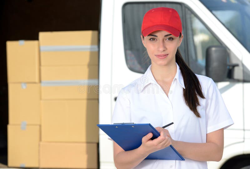 Delivery stock photo. Image of occupation, cheerful, gift - 44746536