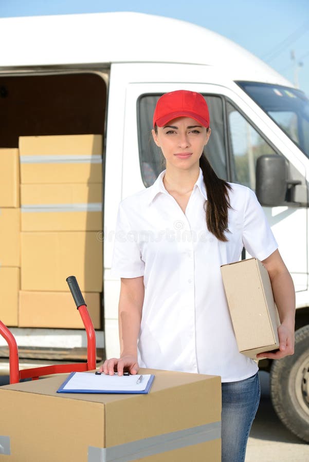Delivery stock image. Image of delivery, carton, people - 44746625