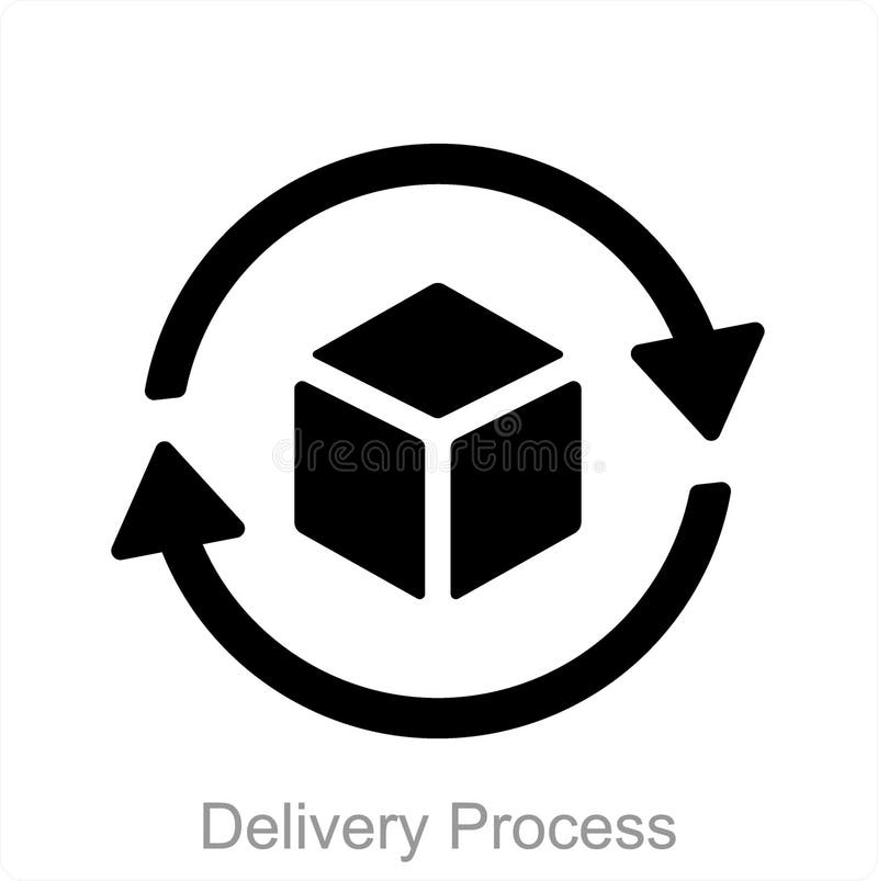 Delivery Process and Processing Icon Concept Stock Vector ...
