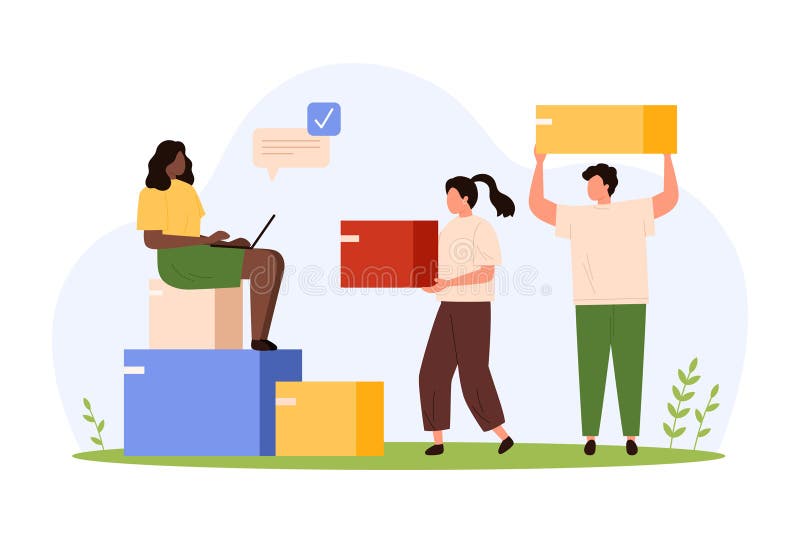 Delivery, Registration and Distribution of Parcel Boxes in Warehouse by ...