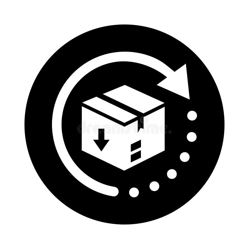 Delivery Return Icon. Black Vector Design Stock Illustration ...