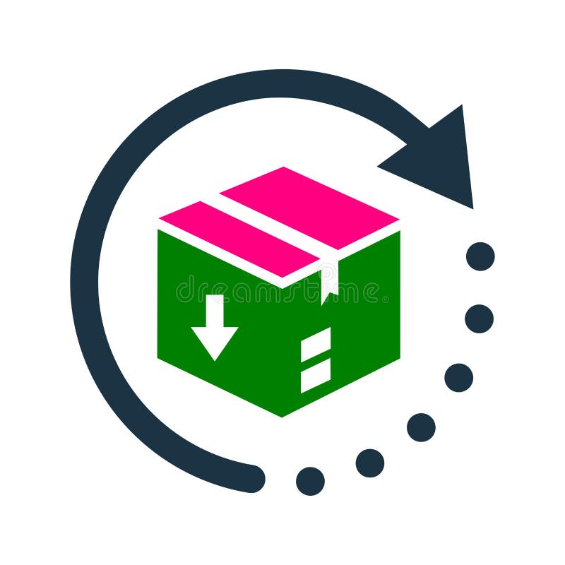 Delivery Return Icon. Simple Flat Design Concept Stock Illustration ...