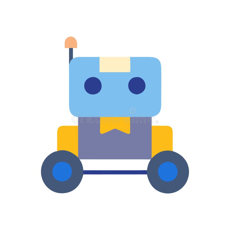 Delivery Robot Icon stock vector. Illustration of digital - 351630831