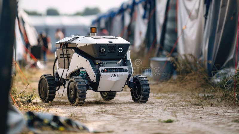 An Autonomous Delivery Robot Navigating City Streets in the Evening in ...