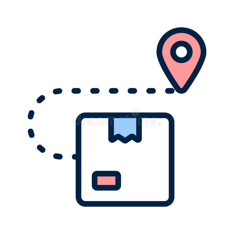 Delivery Route stock vector. Illustration of colored - 332214317