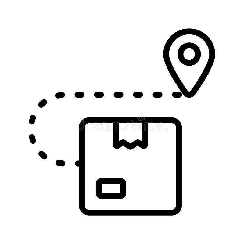 Delivery Route stock vector. Illustration of outline - 332227526