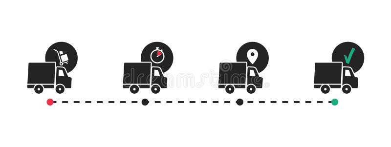 Delivery Route. Delivery Tracking. Shipping Service Stock Vector ...