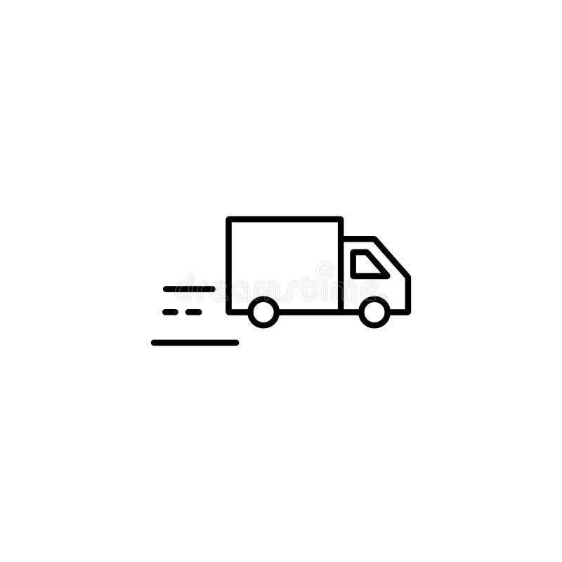 Delivery, Running Truck Icon Vector Isolated on White Background Stock ...