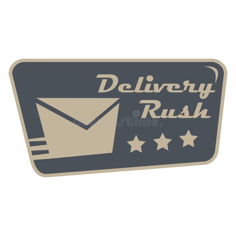 Delivery Rush Label. Vector Illustration Decorative Design Stock Vector ...