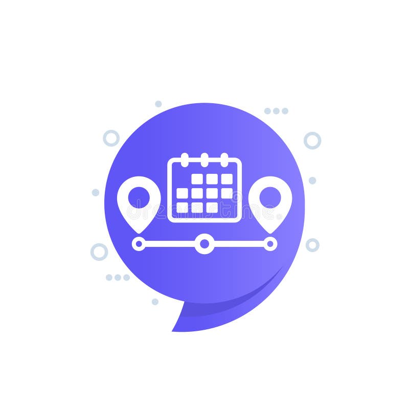 Delivery Schedule Icon with a Calendar, Vector Stock Vector ...