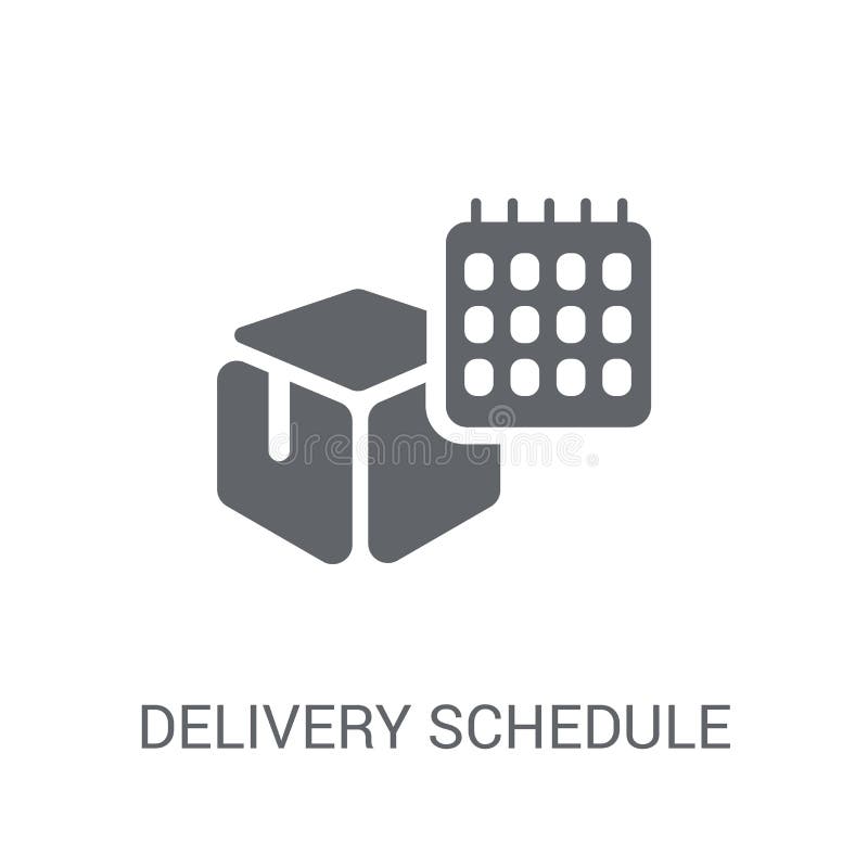 Delivery Schedule Icon. Trendy Delivery Schedule Logo Concept on Stock ...