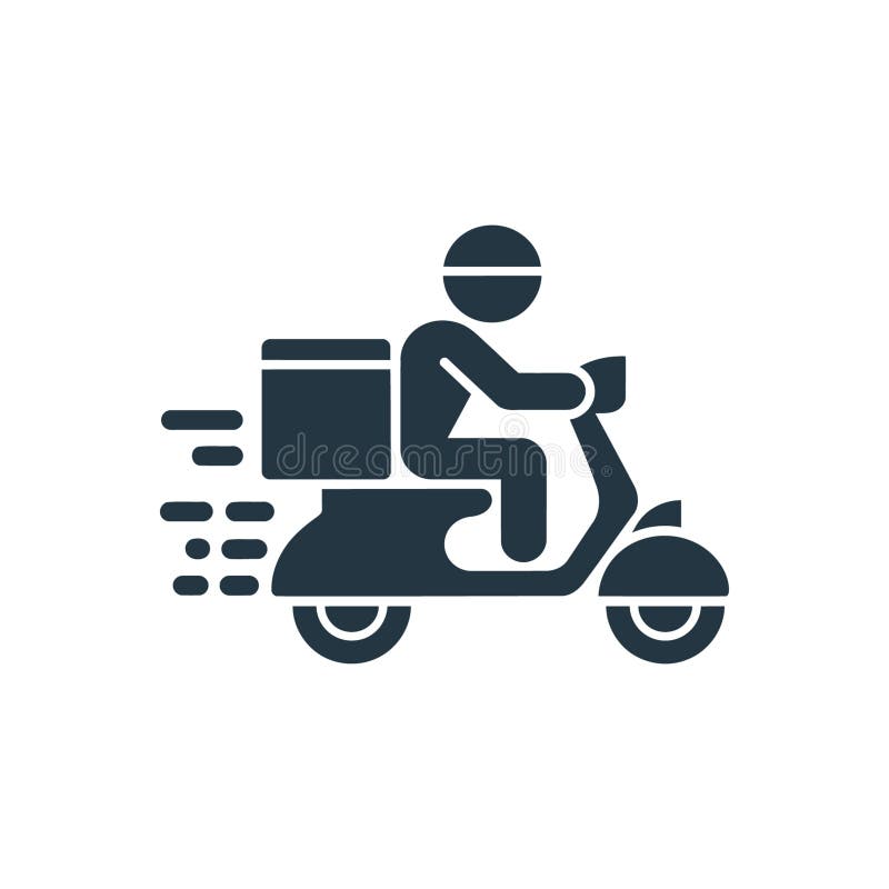 Delivery Scooter Icon stock vector. Illustration of icon - 361768297