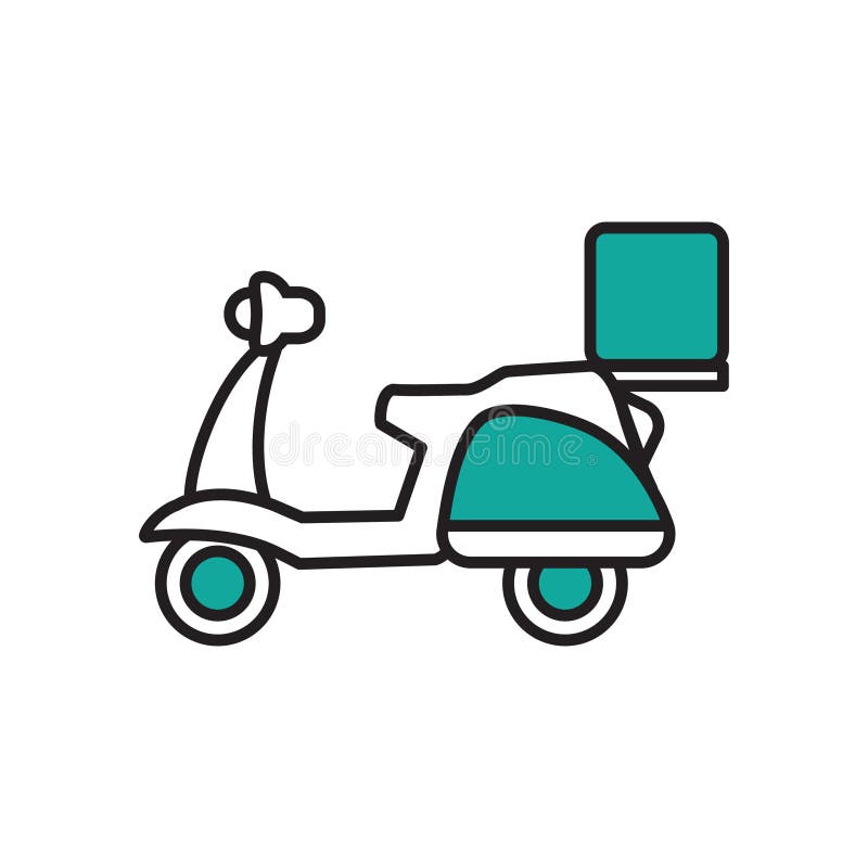 Delivery Scooter. Vector Illustration Decorative Background Design ...