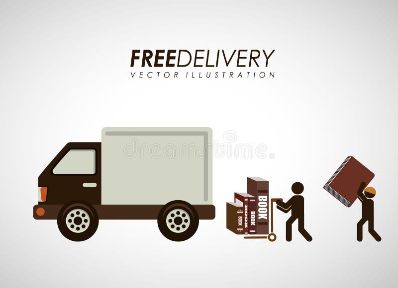 Delivery service books stock vector. Illustration of moving - 59943069
