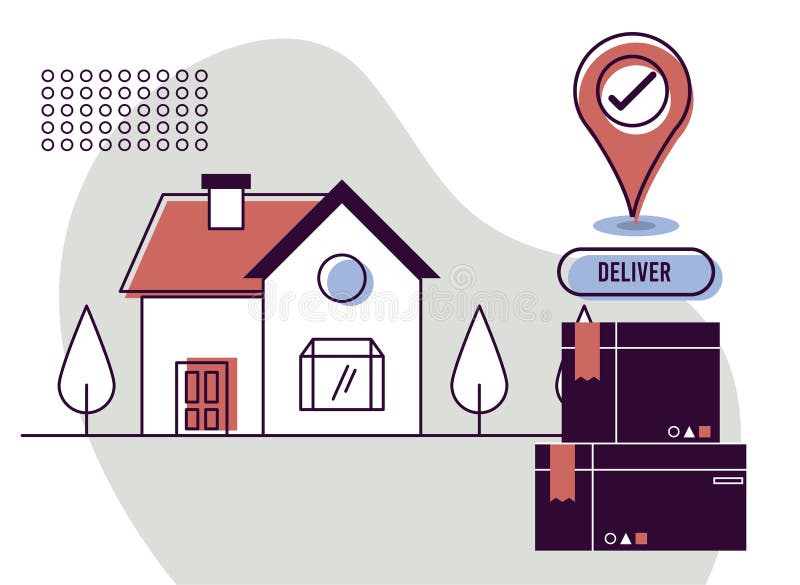 Delivery service boxes stock vector. Illustration of delivery - 212232485