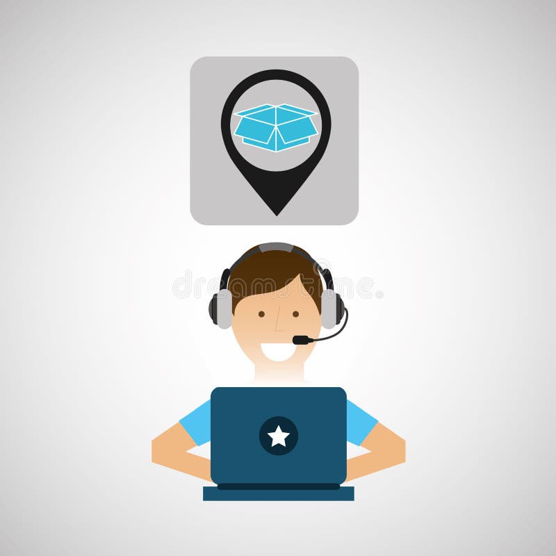 Delivery Service Concept Call Center Package Stock Vector ...