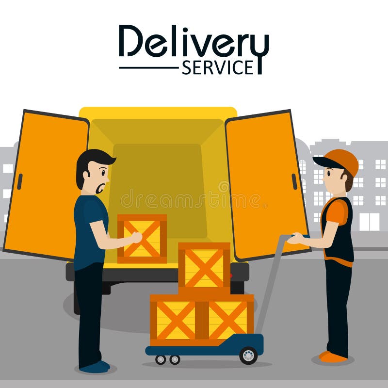 Delivery service concept stock vector. Illustration of concept - 115434689
