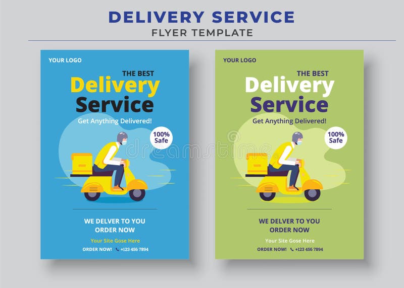 Delivery Service Flyer, Fast Delivery Flyer, we Deliver Courier Flyer ...