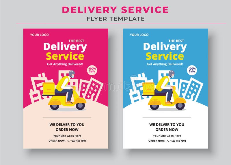 Delivery Service Flyer, Fast Delivery Flyer, we Deliver Courier Flyer ...