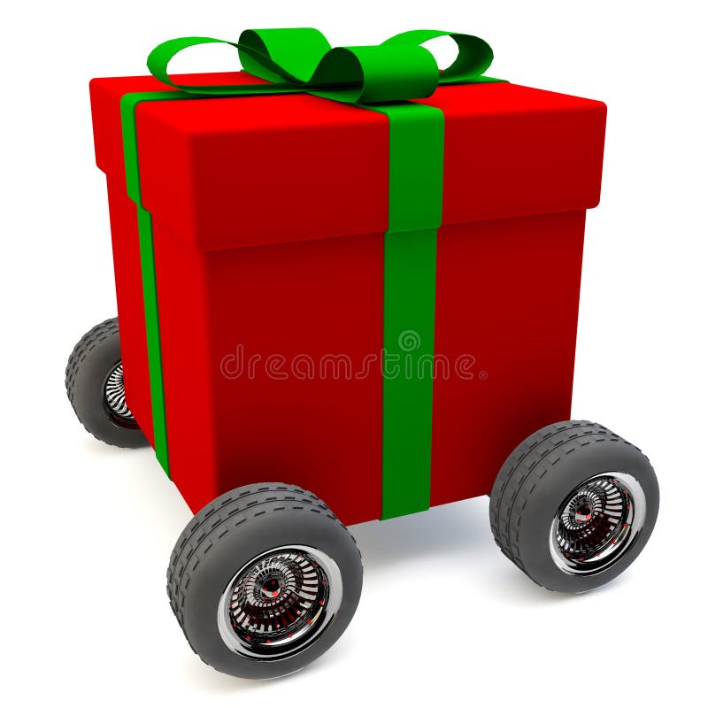 Delivery service for gifts stock illustration. Illustration of service ...