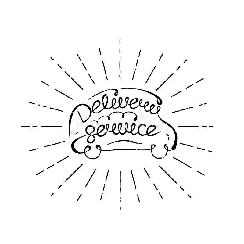 Delivery Service Lettering Stock Illustrations – 1,442 Delivery Service ...