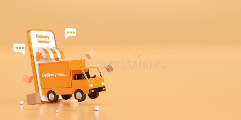 Delivery Service on Mobile Application, Transportation Delivery by ...