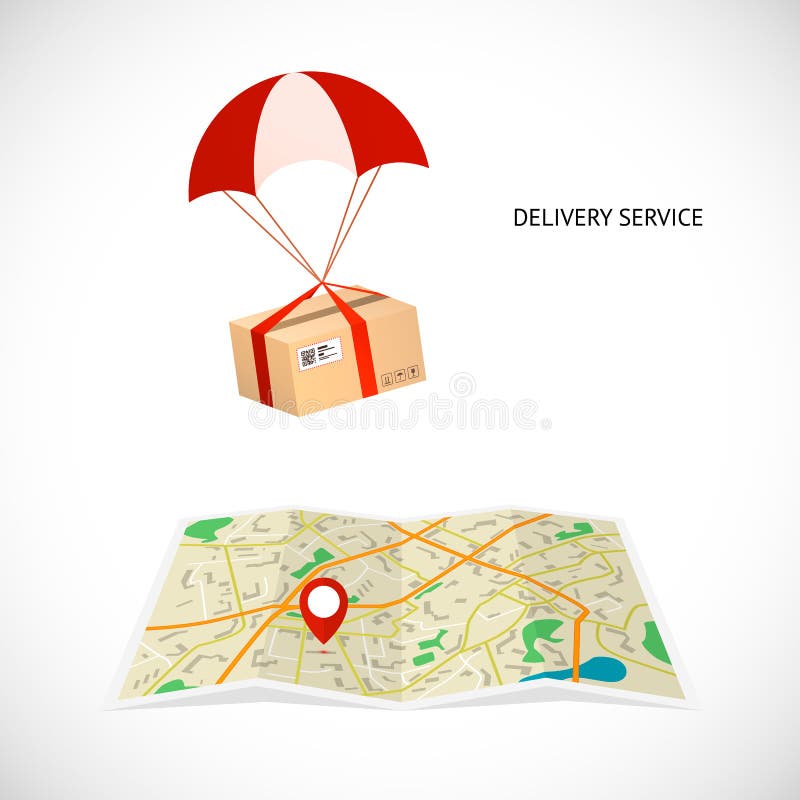 Concept Courier Service. Logistic and Delivery Packages. Package Flies ...