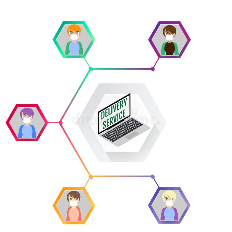 Delivery Service during Self-isolation and Quarantine. Infographic ...