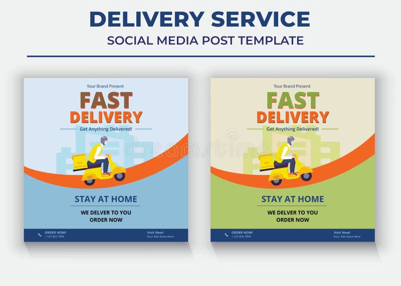 Delivery Service Flyer, Fast Delivery Flyer, we Deliver Courier Flyer ...