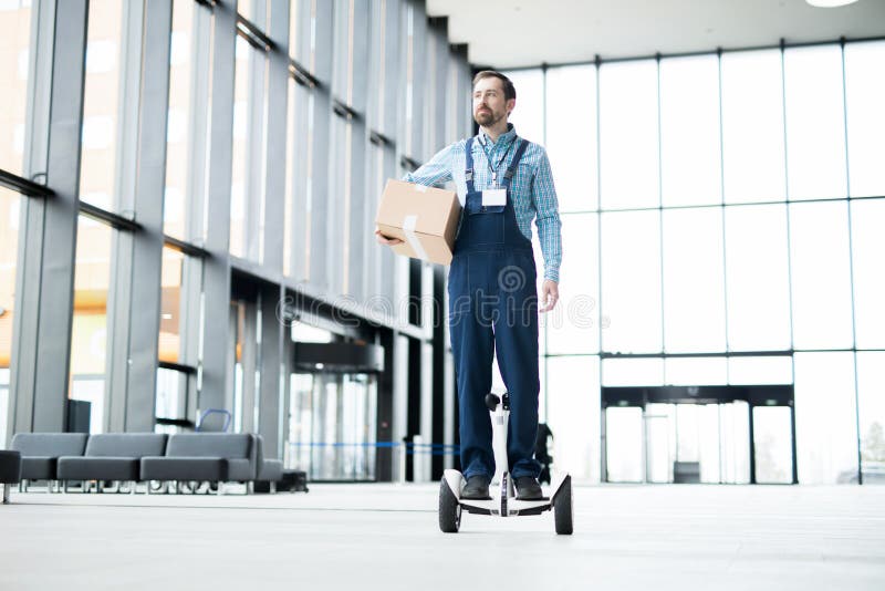 Delivery service staff stock image. Image of gyroscooter - 119651447
