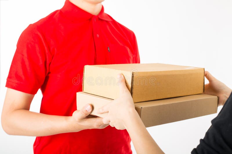Delivery service stock photo. Image of package, female - 73160236