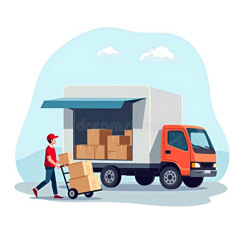 Unloading Truck Stock Illustrations – 13,765 Unloading Truck Stock ...