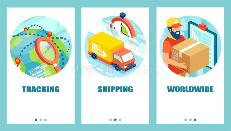 Delivery Service Worldwide and Tracking System Concept Stock Vector ...