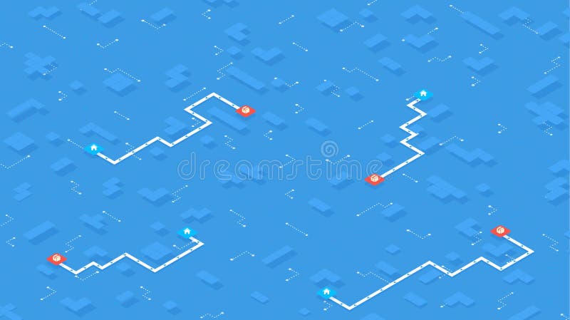 Set Abstract Isometric Collection 3D Ship Boat Water Transportation ...