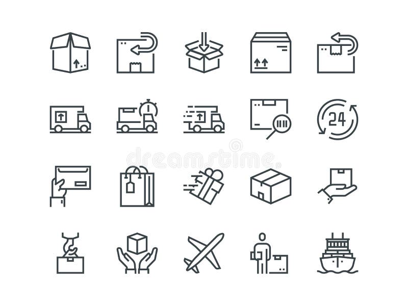 Tracking Number Symbol Icon, Black Vector Sign with Editable Strokes ...