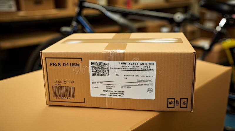 Delivery Shipping Package Label Stock Illustration - Illustration of ...