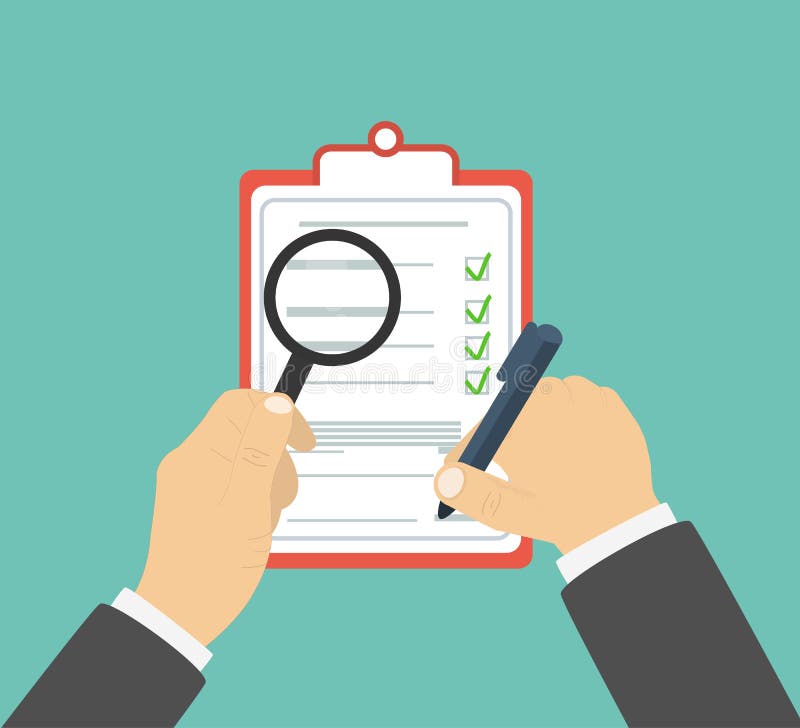 Delivery Signature and Two Hand in Flat Design Stock Vector ...